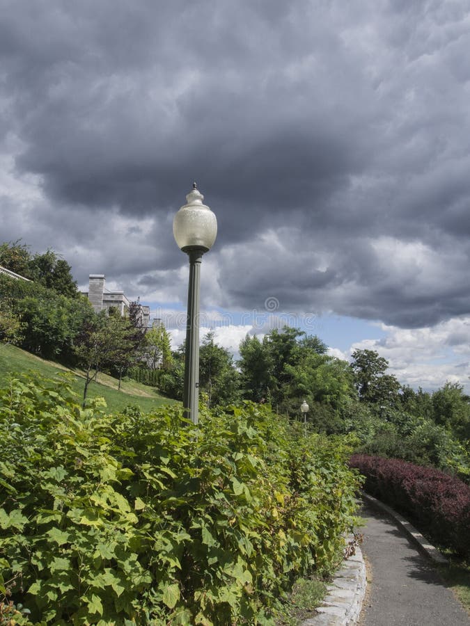 Lamp post in a park stock image. Image of park, post - 44161069