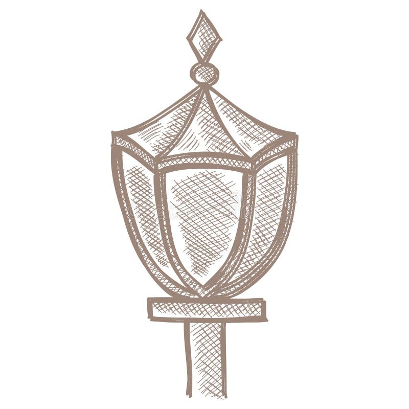 Lamp Post. Vector Illustration Decorative Design Stock Vector ...