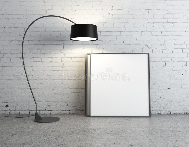 Lamp and poster stock image. Image of construction, poster - 27392531