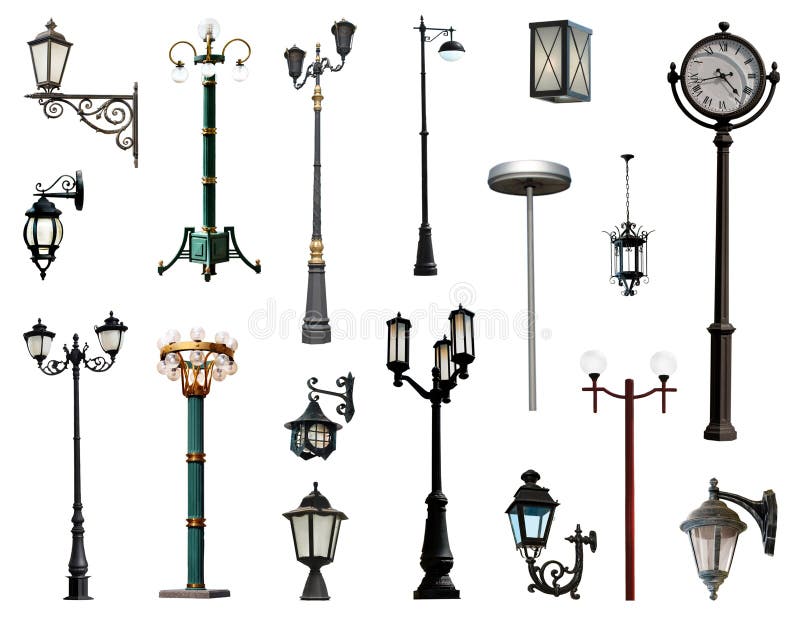 Lamp posts collection stock image. Image of post, energy - 28806915