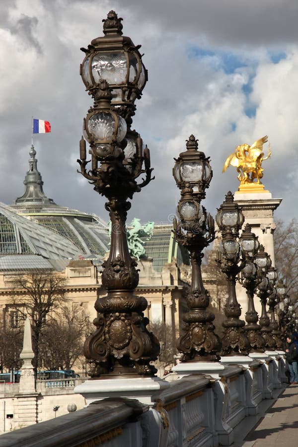 257 Lamp Post Paris Bridge Stock Photos - Free & Royalty-Free Stock ...