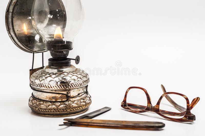 Lamp and razor stock image. Image of grooming, manly - 37550801
