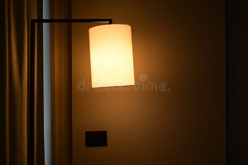 Close Up Warm Light of Lamp in the Room, Interior Design Stock Image ...