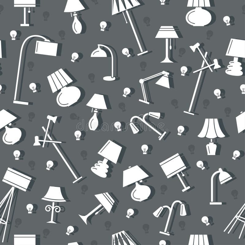 Lamp seamless pattern stock illustration. Illustration of icon - 66010291
