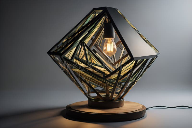 Lamp in the Shape of a Triangle. Generative Ai Stock Illustration ...