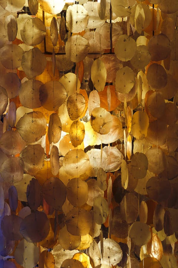 Lamp with shell discs stock photo. Image of shell, translucent - 47548736