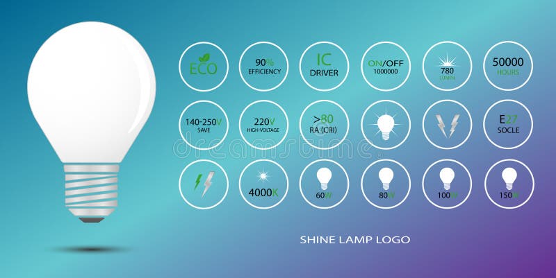 White lamp symbols stock vector. Illustration of energy - 99434016