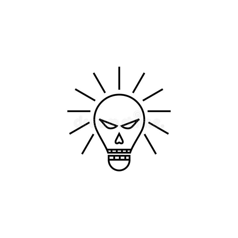 Lamp with Skull Logo Design Stock Vector - Illustration of concept ...