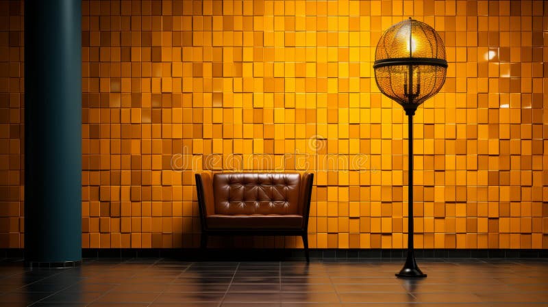 Luxurious Geometry: Modern Floor Lamp in London Stock Illustration ...