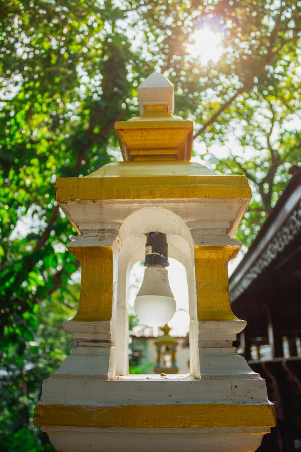 Lamp in the temple stock photo. Image of lakes, cities - 79773118