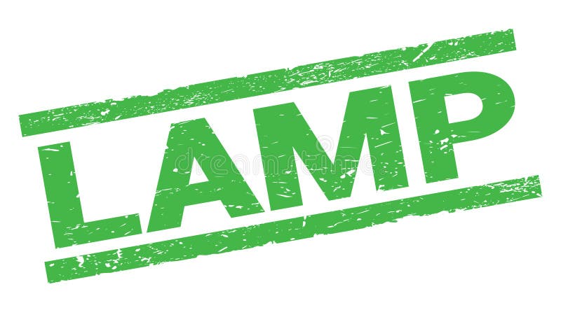 LAMP Text on Green Rectangle Stamp Sign Stock Illustration ...