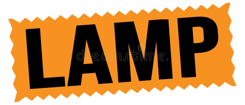 LAMP Text Written on Orange-black Stamp Sign Stock Illustration ...