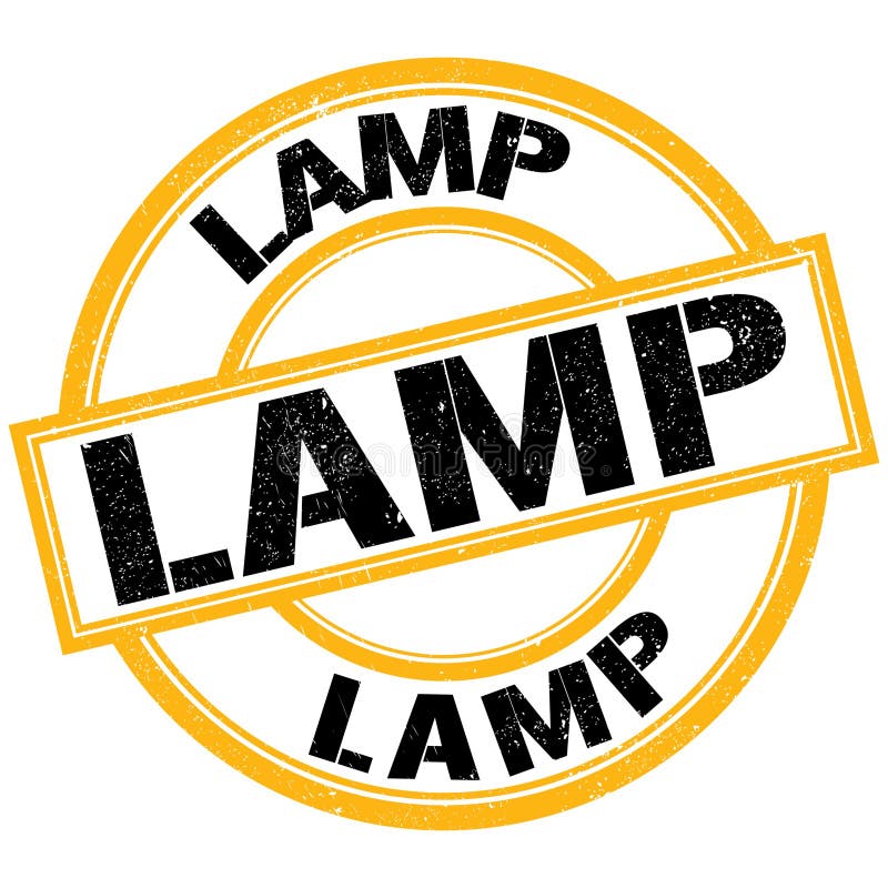 LAMP Text on Yellow-black Round Stamp Sign Stock Illustration ...