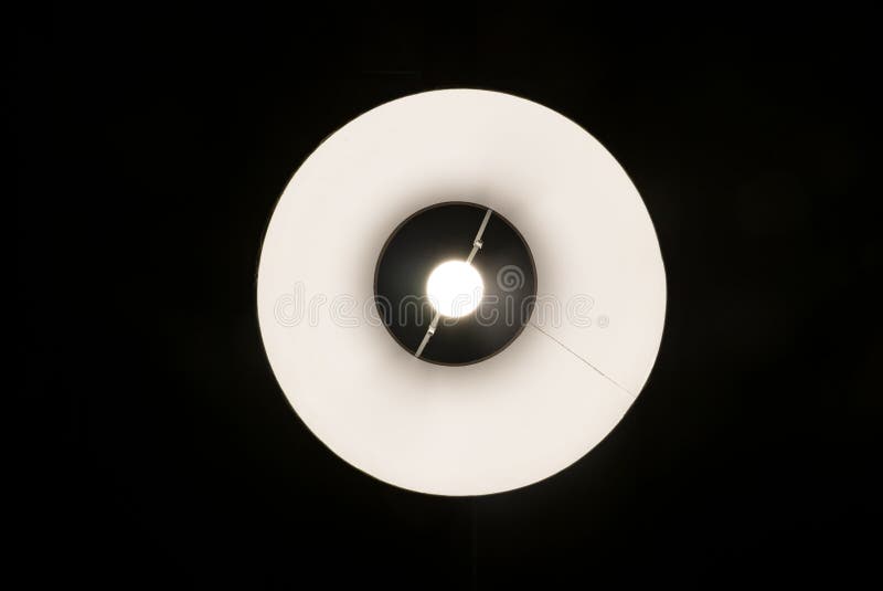 Lamp viewed from below stock image. Image of lightbulb - 168315383