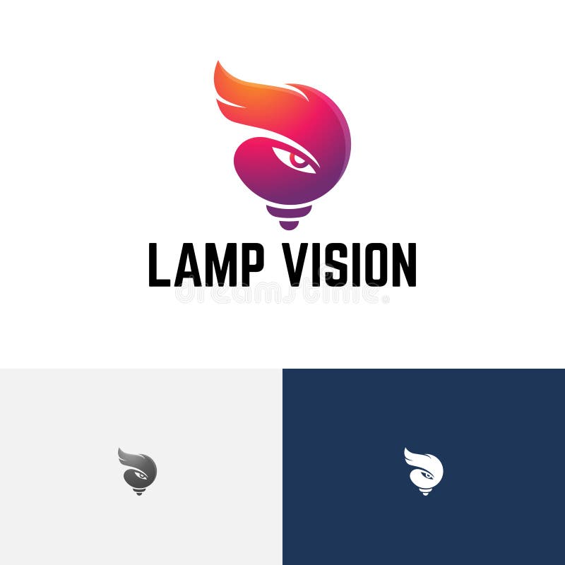 Lamp Vision Eye Light Bulb Idea Logo Stock Illustration - Illustration ...