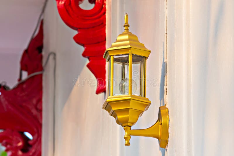 Lamp on the wall stock photo. Image of design, light - 54334248