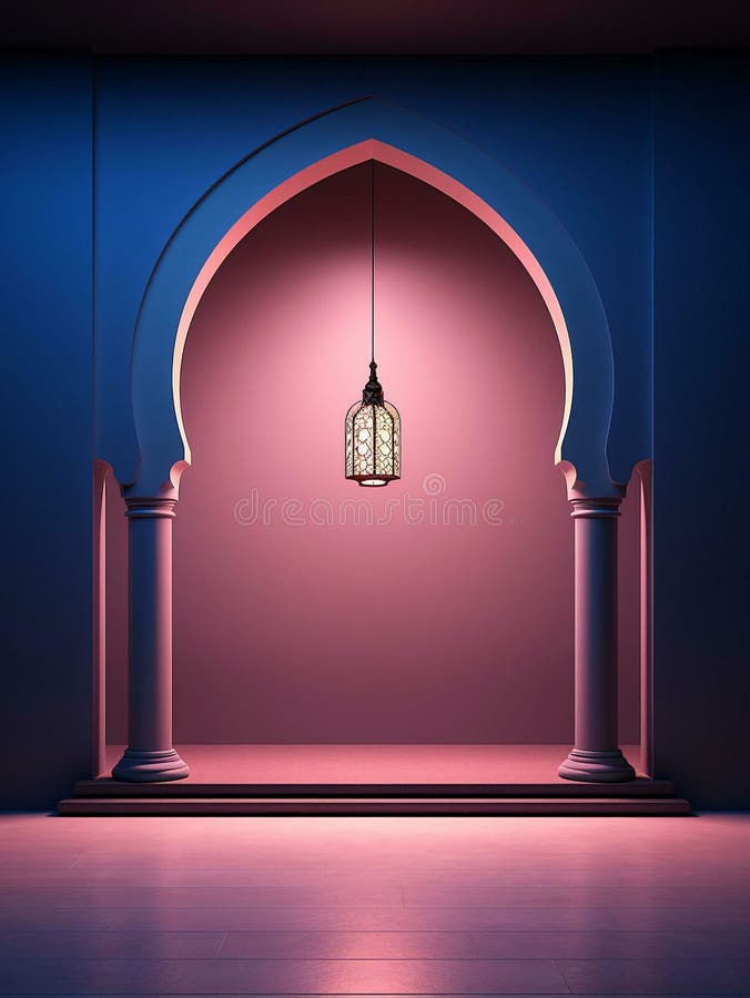 Lamp on the Wall Lamp on the Wall of Mosque Stock Illustration ...
