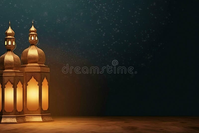 Lamp on the Wall at Night Lamp on the Wall Arabic Islamic Calligraphy ...