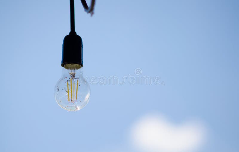 Lamp with wires stock image. Image of party, outdoor - 114024501