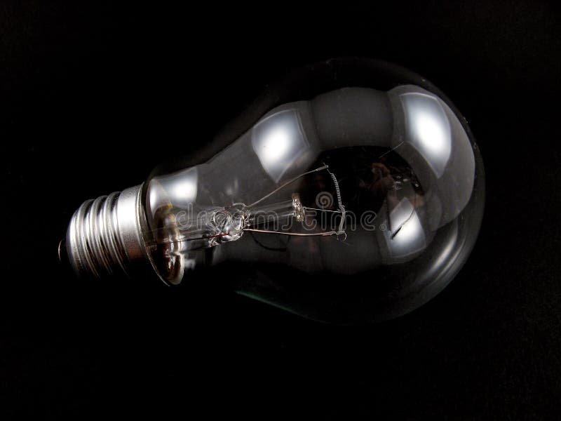 Lampada Della Lampadina Della Luce Bianca Illuminata Nello Scuro ...
