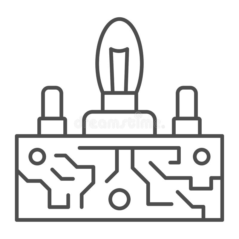 Lampas PCB Control Line and Solid Icon, Electronics Concept, Printed ...