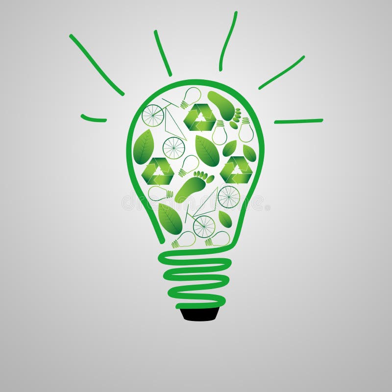 Lampe Qui Respecte L'environnement Illustration de Vecteur ...