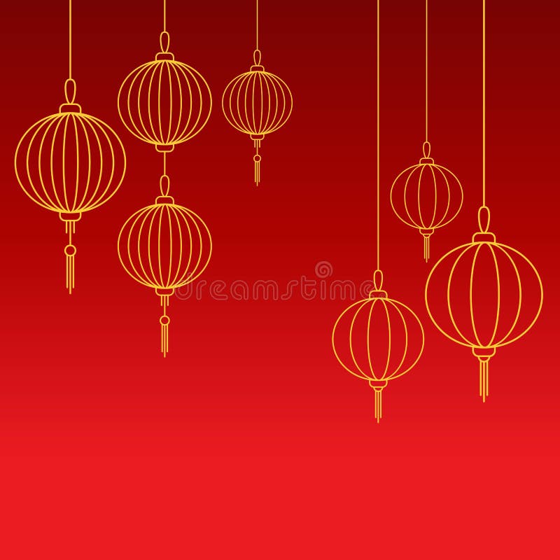 Lampion Vector Design Illustration Stock Vector - Illustration of china ...