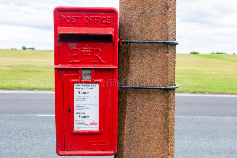 Lampost Mounted Small Royal Mail Post Box Lytham St Annes Fylde June ...