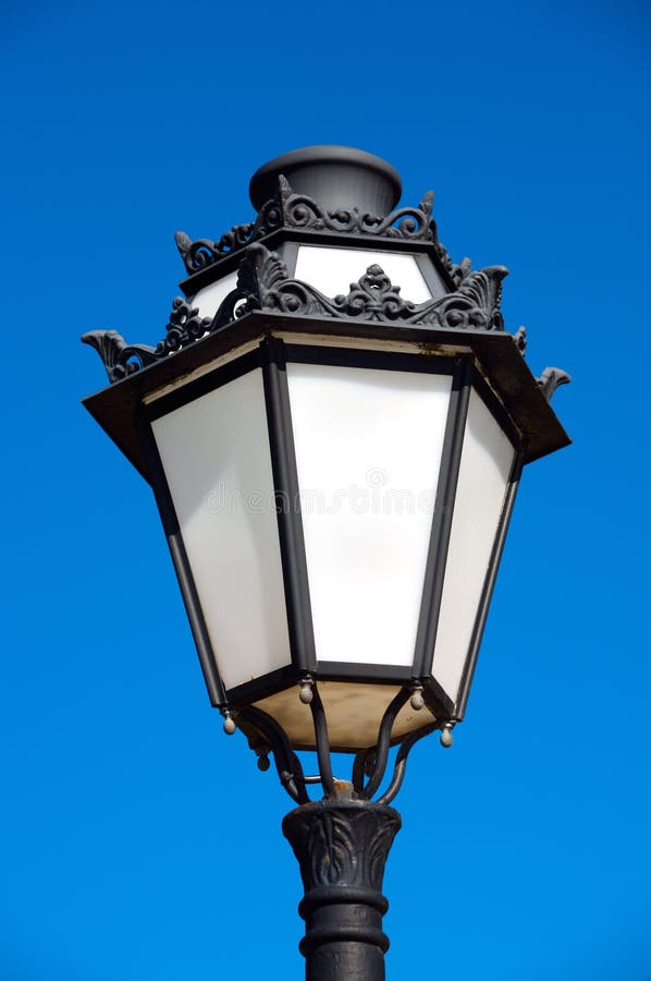 Lamppost stock image. Image of orange, blue, source, lamppost - 388225