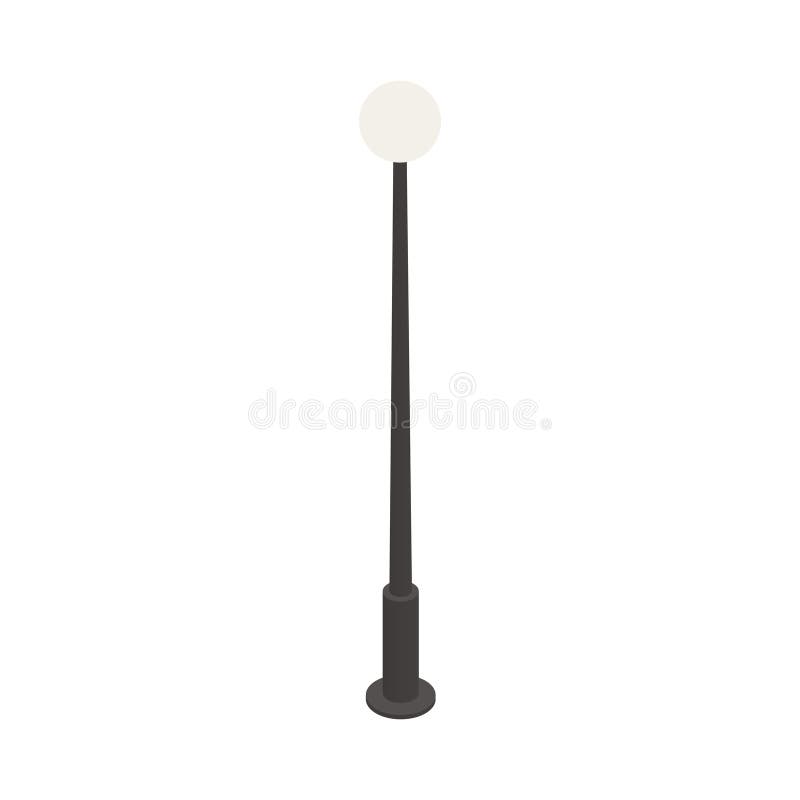 Lamppost Isometric Icon stock vector. Illustration of outside - 259151316