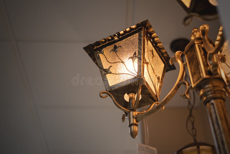 Lamppost stock image. Image of post, retro, lightbulb - 188189541