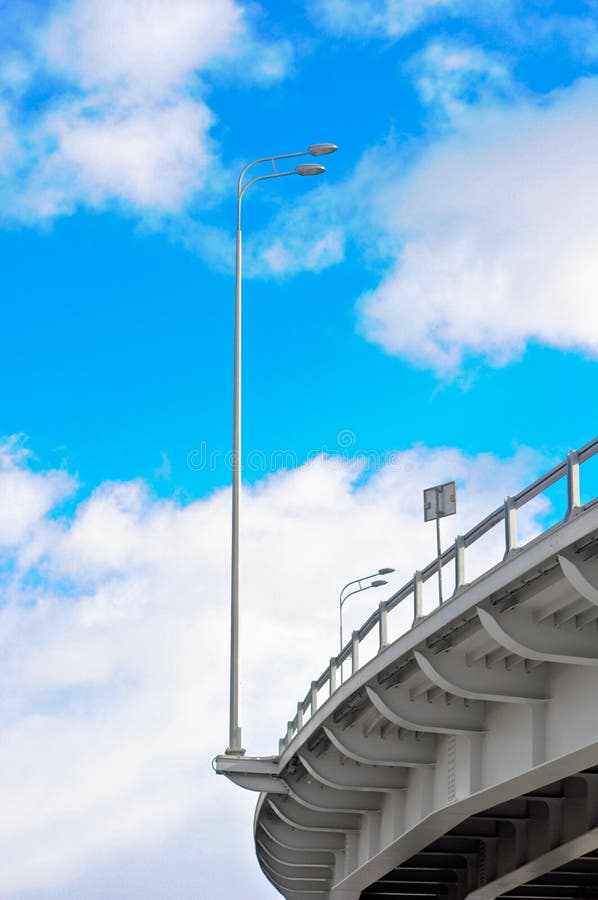 Lamppost at the overpass stock photo. Image of exterior - 19638218