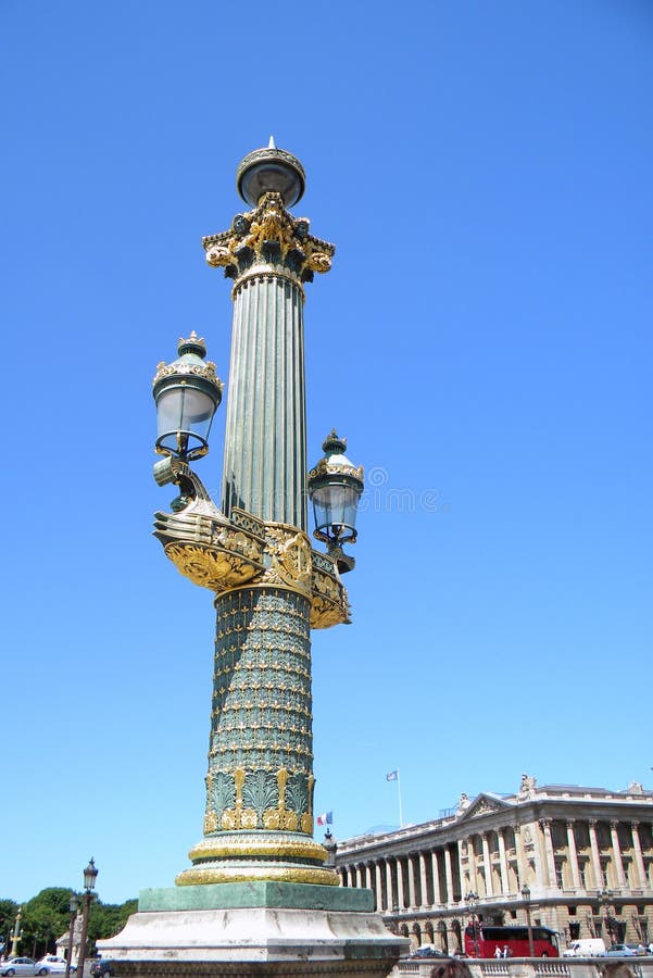 France, Paris: Old Lamp-post Stock Image - Image of artwork ...