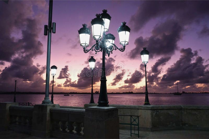 Large Lamp at Old San Juan, Puerto Rico Stock Image - Image of ...