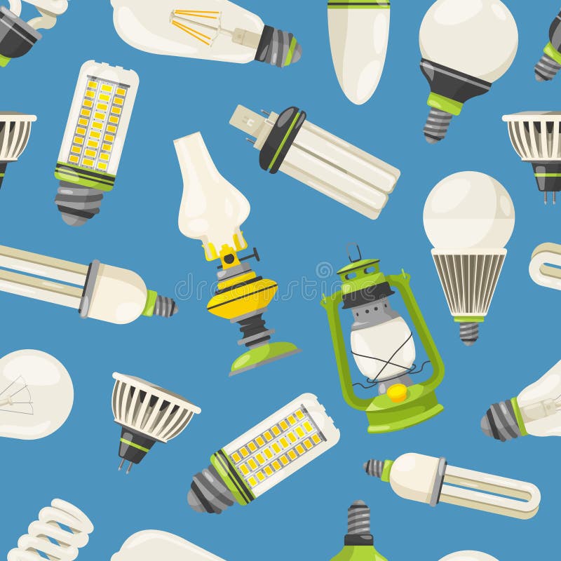 Cartoon Led Light Seamless Pattern Stock Illustrations – 118 Cartoon ...