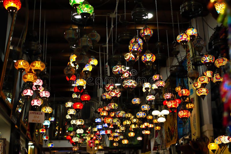 Lamps Hanging from De Ceiling Editorial Image - Image of people ...