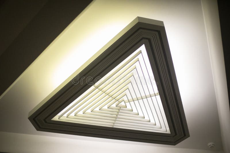 Lamps in Interior. Light in Room Stock Image - Image of cube, geometric ...