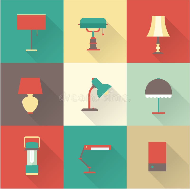 Design 1960. Mid Century Modern Furniture. Vector Elements Set. Stock ...