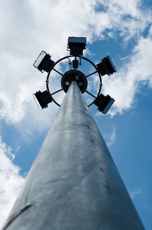 Lamps tower stock image. Image of cloud, lamp, incandescent - 20725979