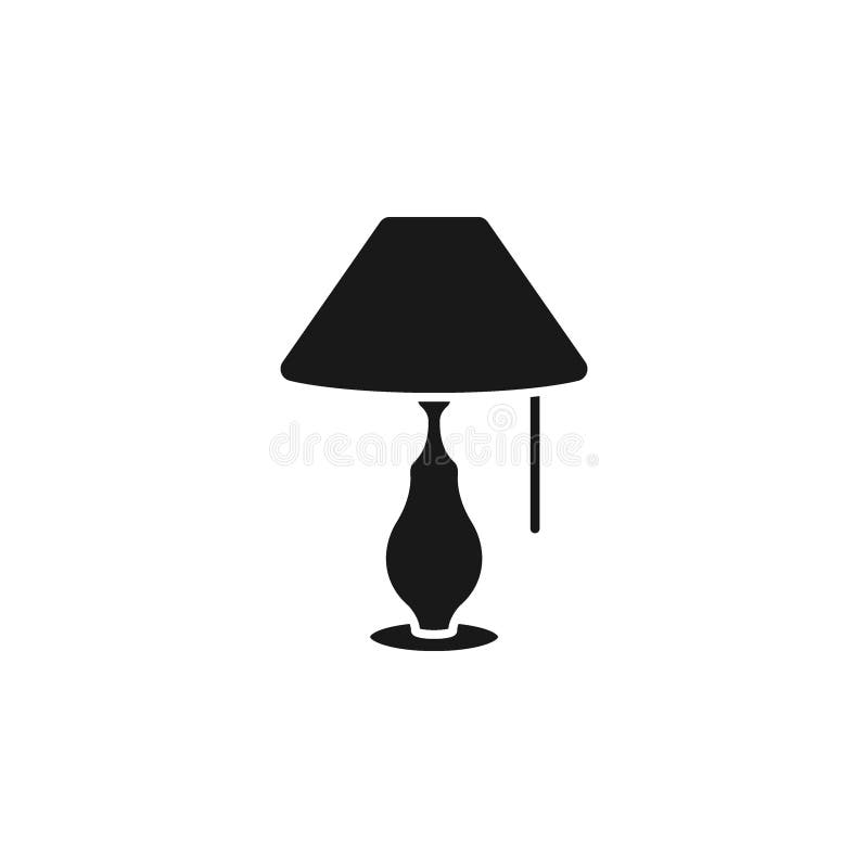 Lampshade Icon Flat Vector Illustration Stock Vector - Illustration of ...