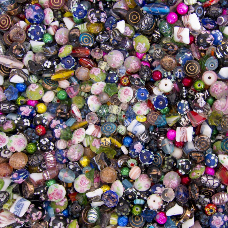 Lampwork Bead Multicolored Background Texture Stock Image - Image of ...