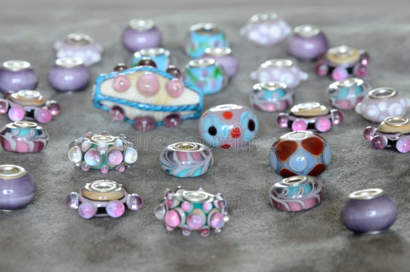 Lampwork beads stock photo. Image of elegance, necklace - 48073734