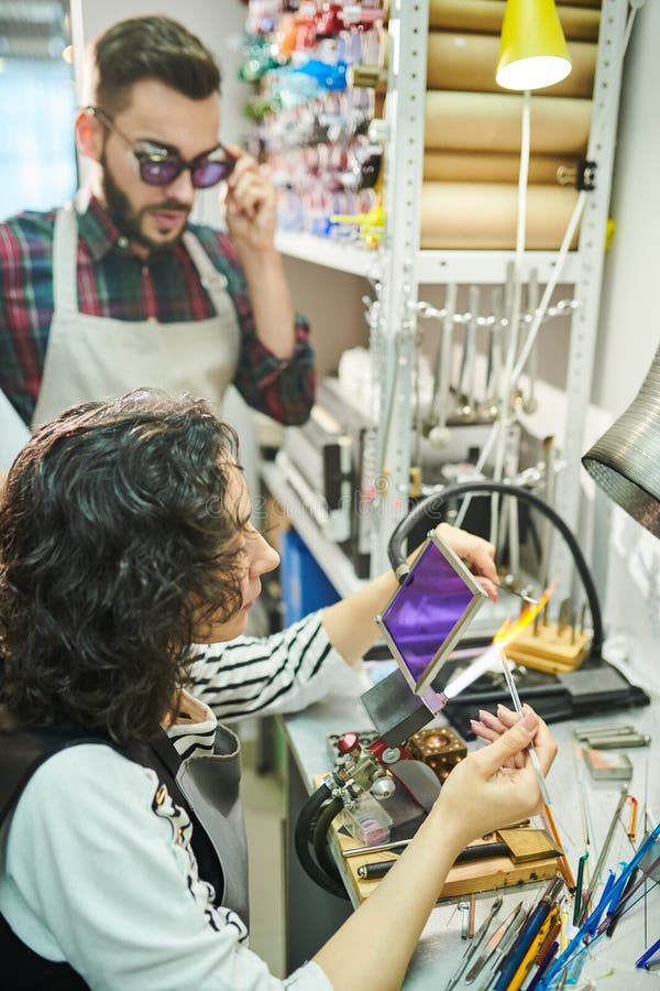 Lampwork Studio stock photo. Image of glass, lampwork - 134694966