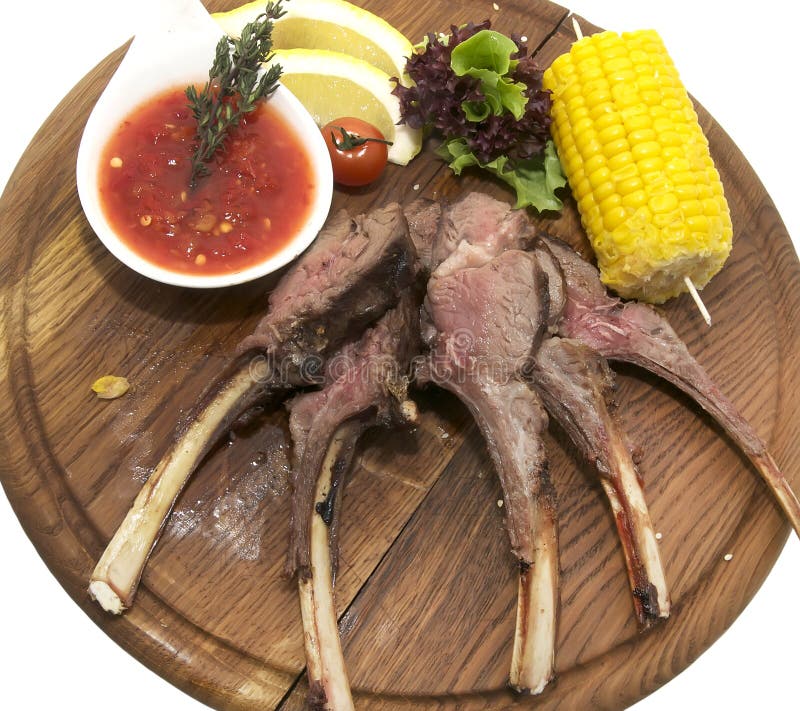 Lamsribben stock foto. Image of karamel, wortel, voorgerecht - 35010526