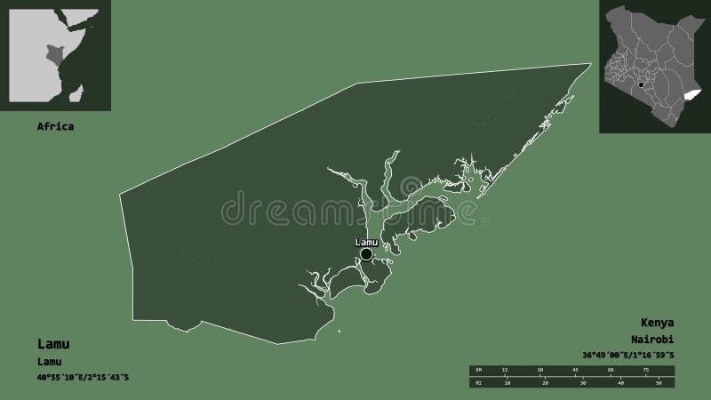 Lamu, County of Kenya,. Previews. Administrative Stock Illustration ...