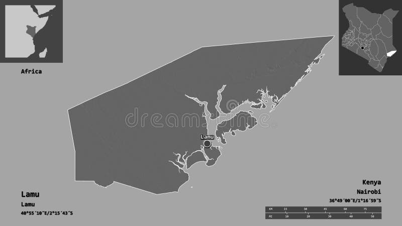 Lamu, County of Kenya,. Previews. Bilevel Stock Illustration ...