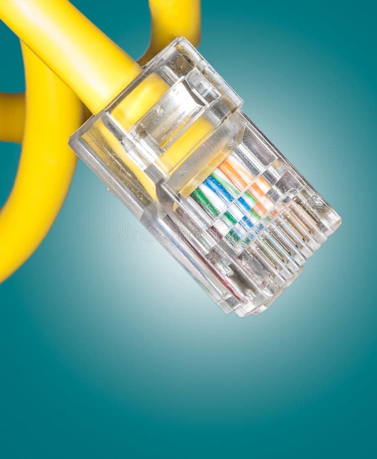 Lan cable close up stock photo. Image of modem, industry - 42848420