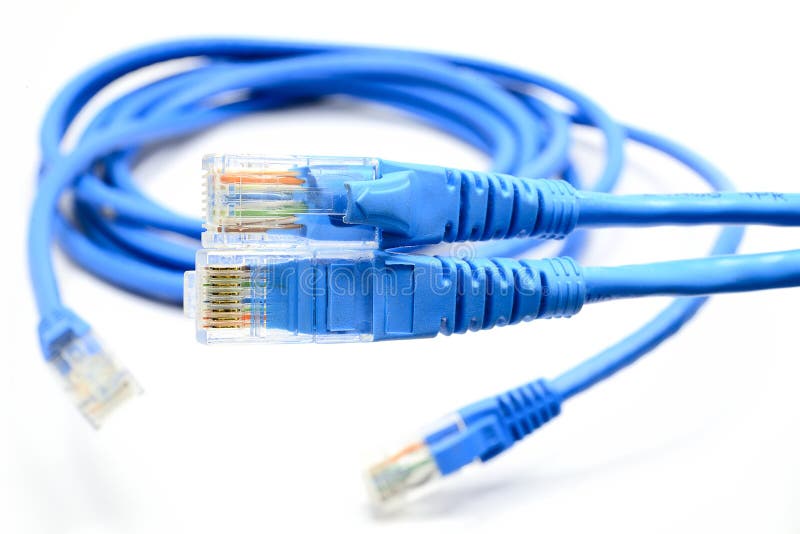 LAN Cable Connect To Network Device Stock Image - Image of data ...