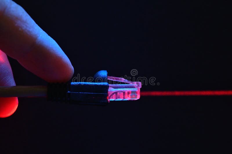 Lan Cable is Connecting Internet Stock Photo - Image of multimode ...