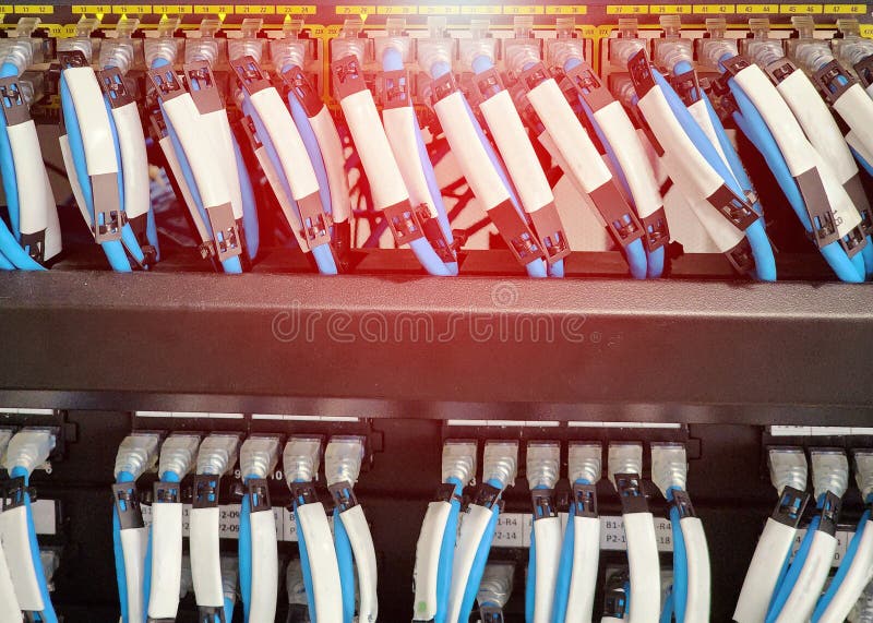 LAN Cable Corporate Network System Stock Image - Image of connector ...